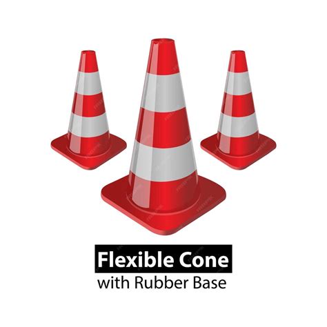 Premium Vector Flexible Cone With Rubber Base Illustration