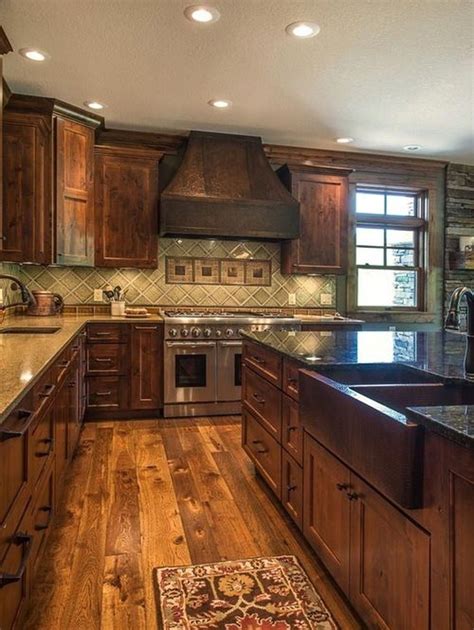 Warm Cozy Rustic Kitchen Designs For Your Cabin34 Besthomish