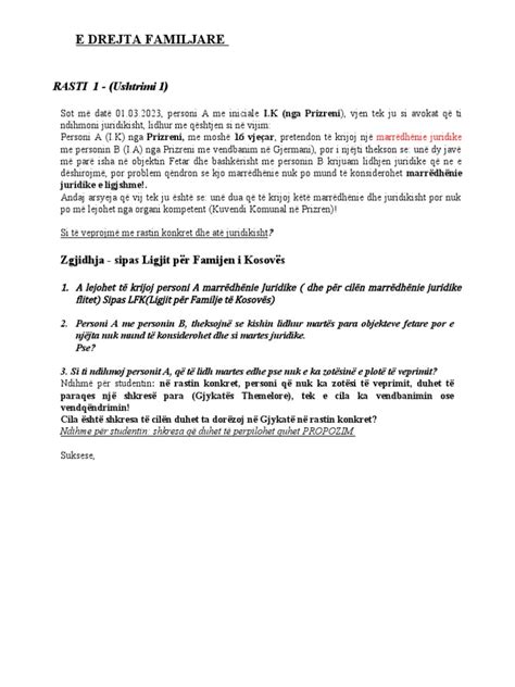Rasti 1 E Drejtë Familjare Pdf