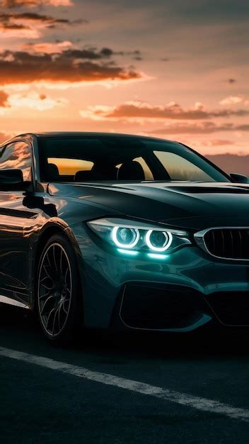 Headlight Lamp Car Premium Ai Generated Image