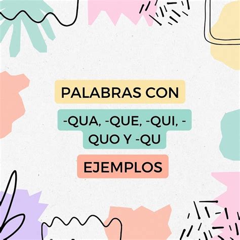Palabras Con Que Y Qui