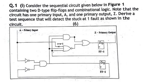 Solved Q Consider The Sequential Circuit Given Below In Figure 1 1 Answer Transtutors