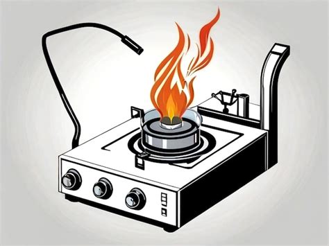 Premium Vector Vector Single Burner For Science Lab On White Illustration Isolated