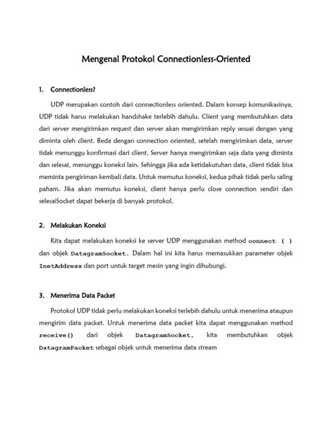 11 Protokol Connectionless Oriented Pdf