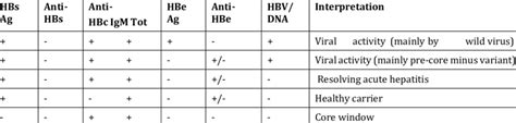 Interpretation Of The Different Serological Profile Download Scientific Diagram