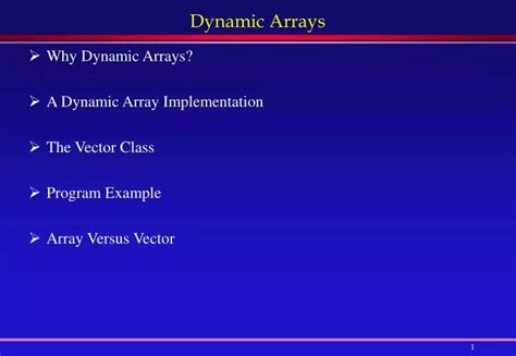 Ppt Dynamic Arrays Powerpoint Presentation Free Download Id4425502