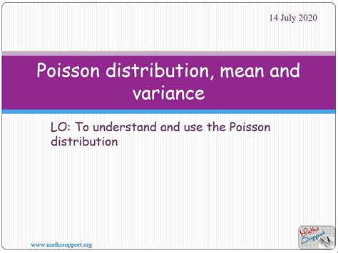 Maths Ai Hl Poisson Distribution Its Mean And Variance