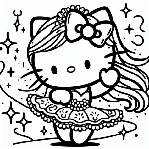 Aventura Ao Ar Livre Com Hello Kitty Para Colorir
