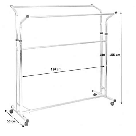 Щендер за дрехи раздвоен с регулация черен