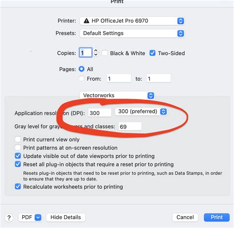 Printing Preferences Troubleshooting Vectorworks Community Board