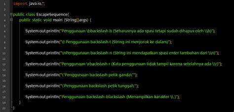 Metode Println Konkatenasi Escape Sequence Dan Komentar Pada