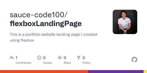 Github Sauce Code100flexboxlandingpage This Is A Portfolio Website