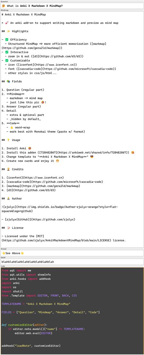 Github Zjulyxankixmarkdownxmindmap 🚀 An Anki Add On To Support