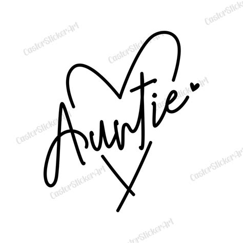 Auntie Svg Auntie Heart Svg Png Auntie Auntie Shirt Auntie Etsy