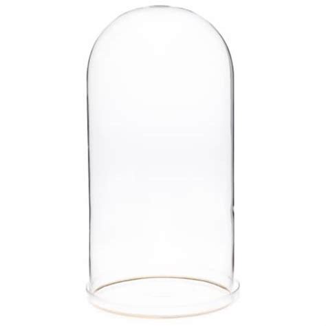 Plymor 55 X 11 Glass Display Dome Cloche With Gold Rim Clear Glass