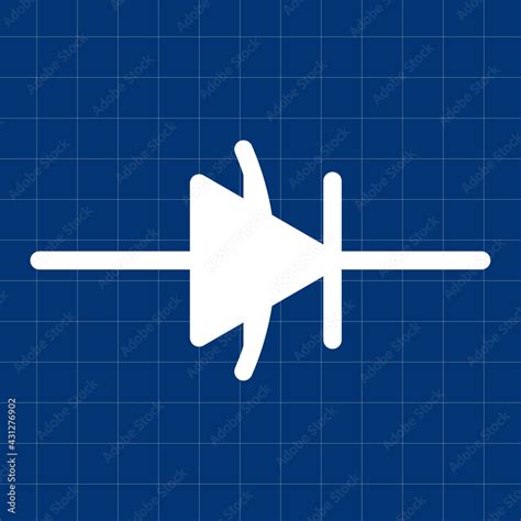 Vector Illustration Symbol Variable Voltage Diode Generic Symbol Stock