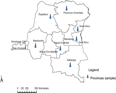 Map Of Drc Showing Locations Of Sample Collection Download Scientific