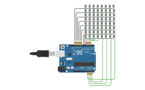 Circuit Design 8x8 Led Matrix Spiral Debug Tinkercad