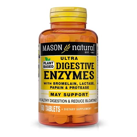Mason Natural Ultra Digestive Enzymes Plant Based Healthy Digestion