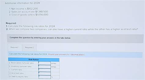 Solved Exercise 12 7 Algo Calculate Risk Ratios LO12 3 Chegg