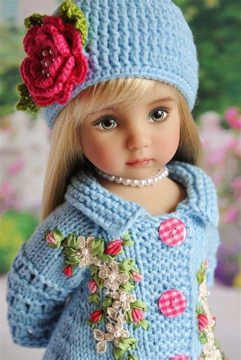 Ooak Outfit For Dolls Little Darlings Effner 13 Knitting Dolls