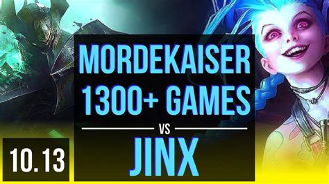 MORDEKAISER Maokai Vs JINX Yuumi ADC 4 1M Mastery Points 1300 Games BR Master V10