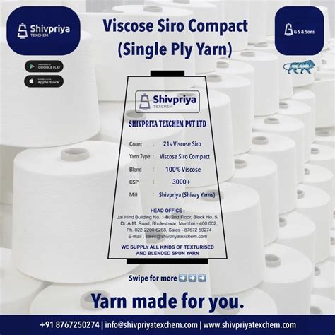 Greige 21s Viscose Siro Compact Yarn Count 21 Single At ₹ 200kg In