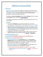 CIS Fall SAM Module Pdf SAM Excel And Access Module Overview SAM Excel Access