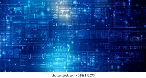 Binary Code Background Digital Abstract 기술 스톡 일러스트 1255899988
