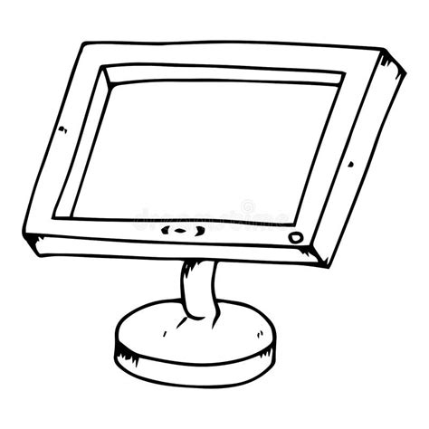Lcd Computer Monitor Vector Illustration Stock Vector Illustration Of Screen Stand 6253177