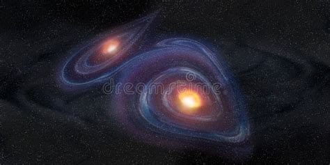 Collision Galaxies Three Dimensional Parabola With Collision Of