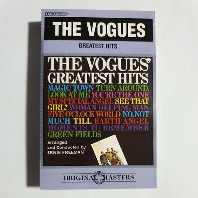 The Vogues The Vogues Greatest Hits Cassette Tape Album 1990 Wea