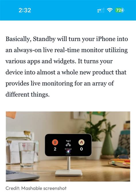 Standby Mode R Ios