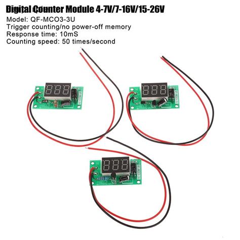 Her 036 3 Digit Digital Counter Module 7 16v15 26v Power On Count