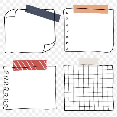 Set Of Blank Paper Notes Transparent Png Premium Image By Rawpixel