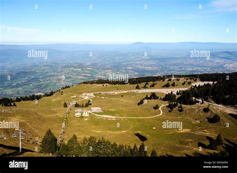 Semnoz Ski Station Near Annecy Summer Landscape Savoy France Stock