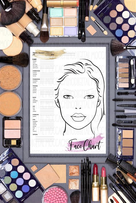 Female Face Chart Face Chart For Makeup Printable Makeup Artist