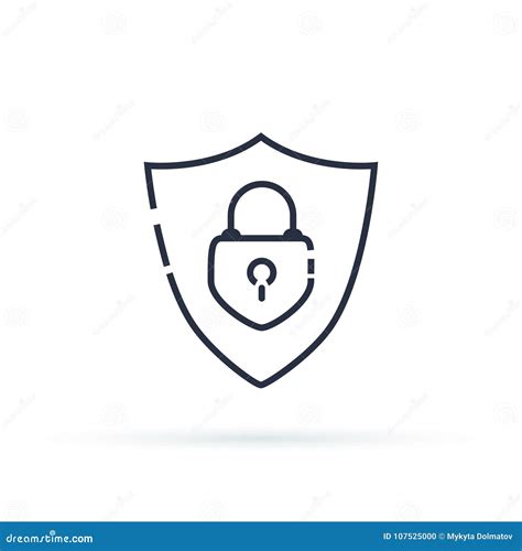 Abstract Security Vector Icon Illustration Isolated On Black Background Shield Security Icon