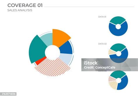 Bagan Analisis Data Pai Berwarna Bagan Elemen Vektor Ilustrasi Stok