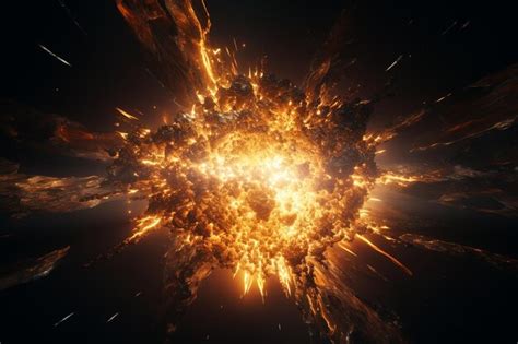 Premium Ai Image Colliding Particles Forming A Dazzling Light Explo