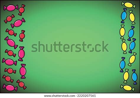 Candy Frame Candy Falling On Colored Stock Vector Royalty Free 2220207561 Shutterstock