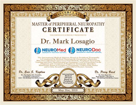 Dr Mark Losagio Receives Masterclass Certification In Neuropathy
