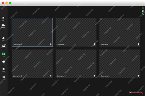 Premium Vector Video Conferencing User Interface Video Call Screen Interface Template