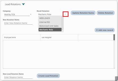 CRM Lead Rotations Motility Software Solutions