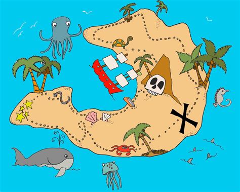 Free Printable Pirate Treasure Map Template
