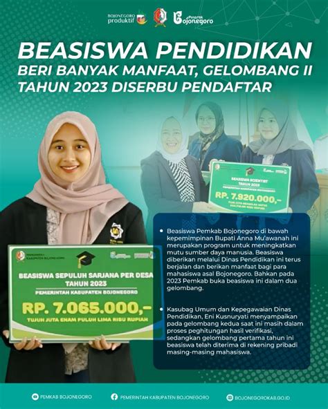 Terbukti Ringankan Biaya Beasiswa Pendidikan Bojonegoro Gelombang II