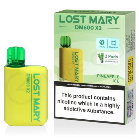 Pineapple Ice Lost Mary Dm600 X2 Disposable Vape 1200 Puffs