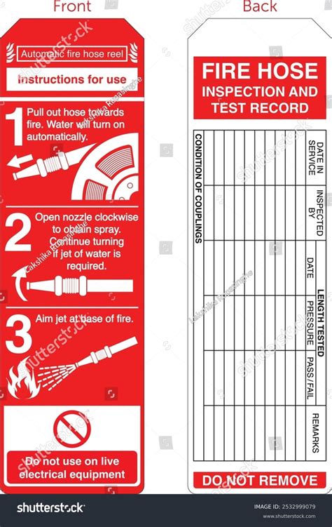 Introduction How Use Fire Hose Reel Stock Vector Royalty Free