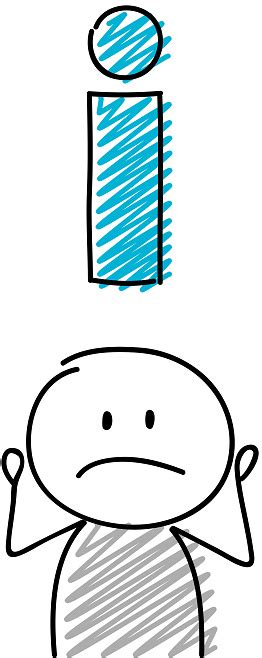 Stickman Avec Expression Faciale Confuse Tenant Le Panneau Dinformation
