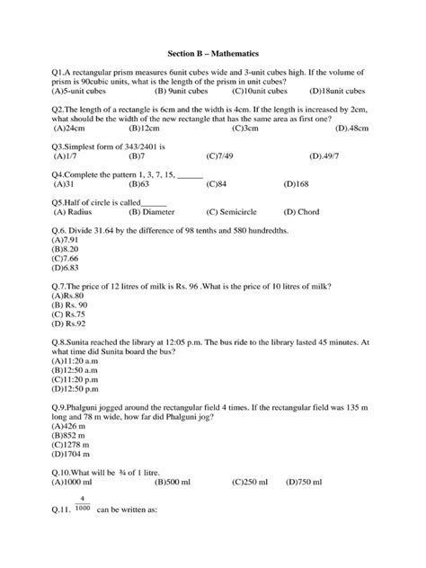 Safal Practice Questions Pdf